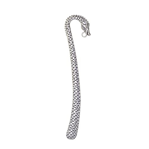 freneci 10x Metal Vintage Dragon Bookmarks with Hole Office Stationery Silver