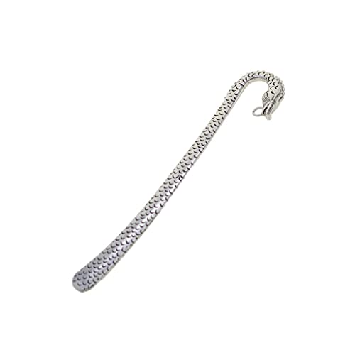 freneci 10x Metal Vintage Dragon Bookmarks with Hole Office Stationery Silver