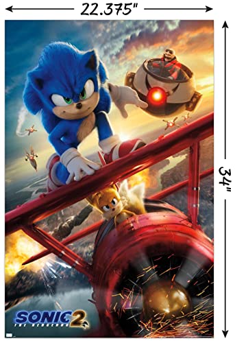 Trends International Sonic the Hedgehog 2 - Key Art Wall Poster, 22.375" x 34", Unframed Version