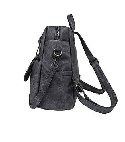 Women's Fashion Large Capacity Multipurpose Backpack Ladies Backpack Vintage Backpack (Black)