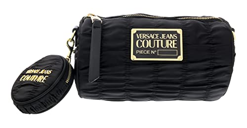 Versace Jeans Couture Black Small Pouch Nylon Crossbody Bag with Coin Purse for womens