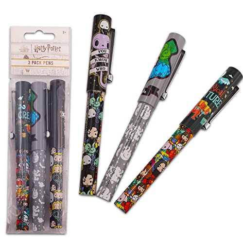 Harry Potter Pen Set Bundle ~ 3 Deluxe Harry Potter Pens Plus Fantastic Beasts Bookmark (Harry Potter School Supplies Office Supplies)