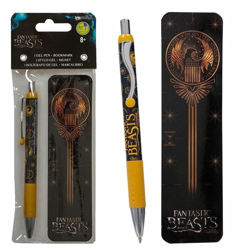 Harry Potter Pen Set Bundle ~ 3 Deluxe Harry Potter Pens Plus Fantastic Beasts Bookmark (Harry Potter School Supplies Office Supplies)
