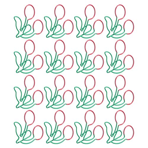 20PCS Bookmarks Planner Clip, Cute Fruit Pin Paper Clips Fruit Shaped 2‑Color Paper Clips for Office School Clips Accessories Gifts