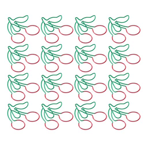 20PCS Bookmarks Planner Clip, Cute Fruit Pin Paper Clips Fruit Shaped 2‑Color Paper Clips for Office School Clips Accessories Gifts