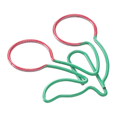 20PCS Bookmarks Planner Clip, Cute Fruit Pin Paper Clips Fruit Shaped 2‑Color Paper Clips for Office School Clips Accessories Gifts