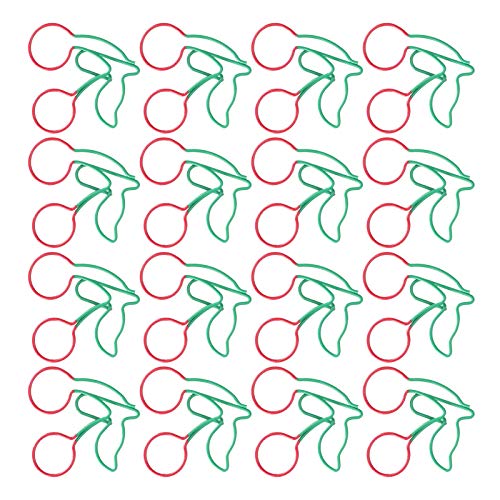 20PCS Bookmarks Planner Clip, Cute Fruit Pin Paper Clips Fruit Shaped 2‑Color Paper Clips for Office School Clips Accessories Gifts