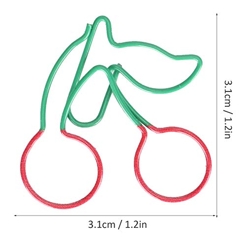 20PCS Bookmarks Planner Clip, Cute Fruit Pin Paper Clips Fruit Shaped 2‑Color Paper Clips for Office School Clips Accessories Gifts