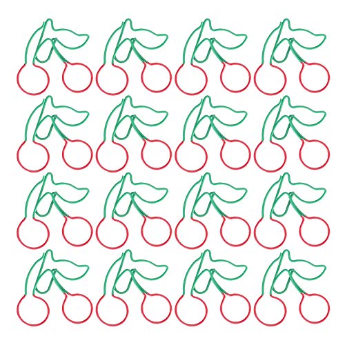 20PCS Bookmarks Planner Clip, Cute Fruit Pin Paper Clips Fruit Shaped 2‑Color Paper Clips for Office School Clips Accessories Gifts