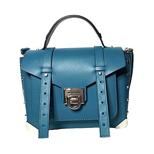 Michael Kors Manhattan Medium Top Handle Bag School Satchel - Lagoon