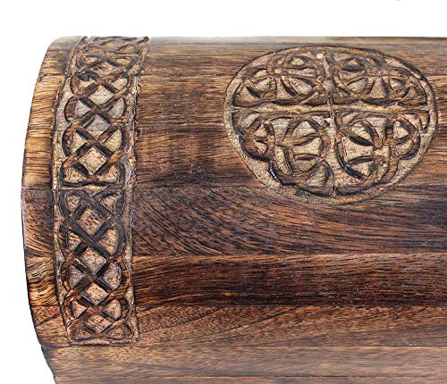 Ajuny Handcrafted Wooden Jewellery Box Organiser Multipurpose Keepsake Trinklet Storage Organizer Storage Box Case Holder Ring Necklace Earring Storage Mothers Day Gift for Women Girls