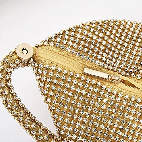 New Groupcow Women's Evening Bags Glitter Rhinestone Triangle Purse Party Prom Wedding Purse