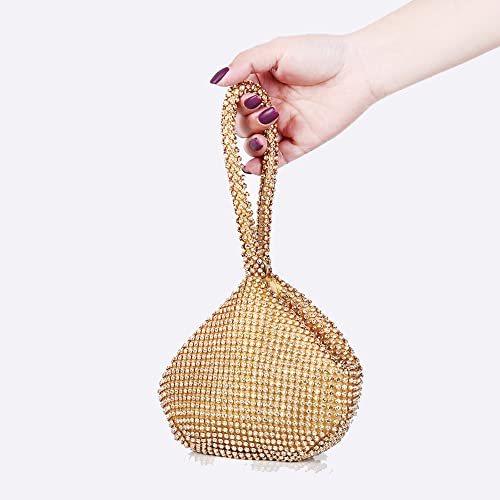 New Groupcow Women's Evening Bags Glitter Rhinestone Triangle Purse Party Prom Wedding Purse