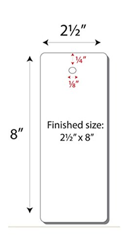 Print-Ready Bookmarks, 2-1/2" x 8" w Hole, 4-UP Perfed for Separation on White 8-1/2" x 11" 65lb Astrobright Cover Paper - 250 Sheets / 1,000 Bookmarks