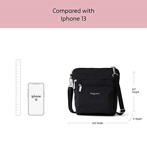 Baggallini womens Modern Pocket Crossbody, Black, One Size US