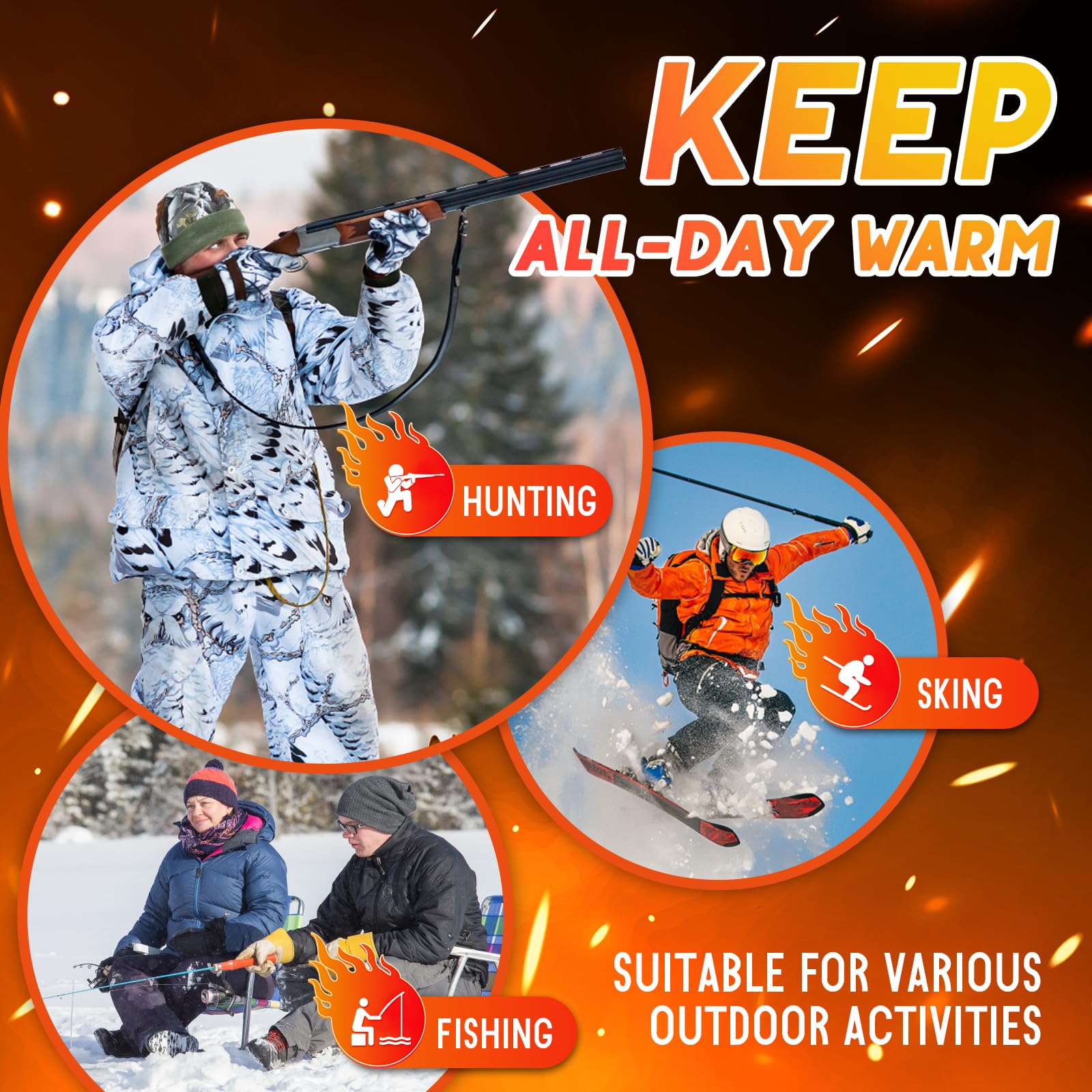 Heated Socks, Electric Heated Socks for Women Men, 4 Heat Settings Rechargeable Heating Socks with 360Β° Heating, Machine Washable Thermal Electric Socks Unisex Foot Warmer for Hunting Skiing Camping