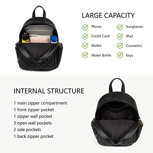 Mini Backpack for Women Small Backpacks for Teen Girls Lightweight Leather Backpack Purse Designer Travel Satchel Bag Bookbag