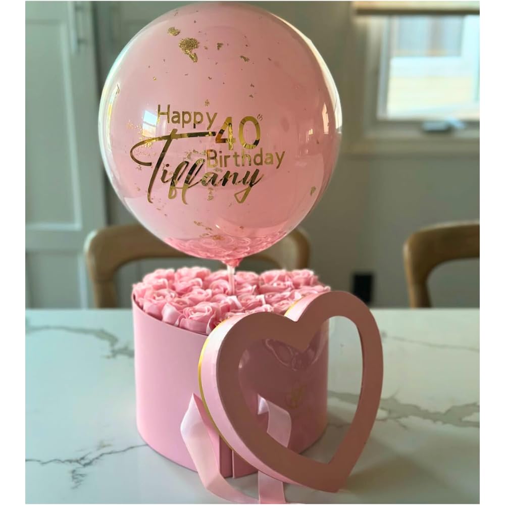 UNIKPACKAGING Premium Quality Heart Shaped Flower Box, Gift Boxes for Luxury Flower and Gift Arrangements, with Lids, Size 9x8x6.5, for Luxury Style Flower Arrangements (Pink)