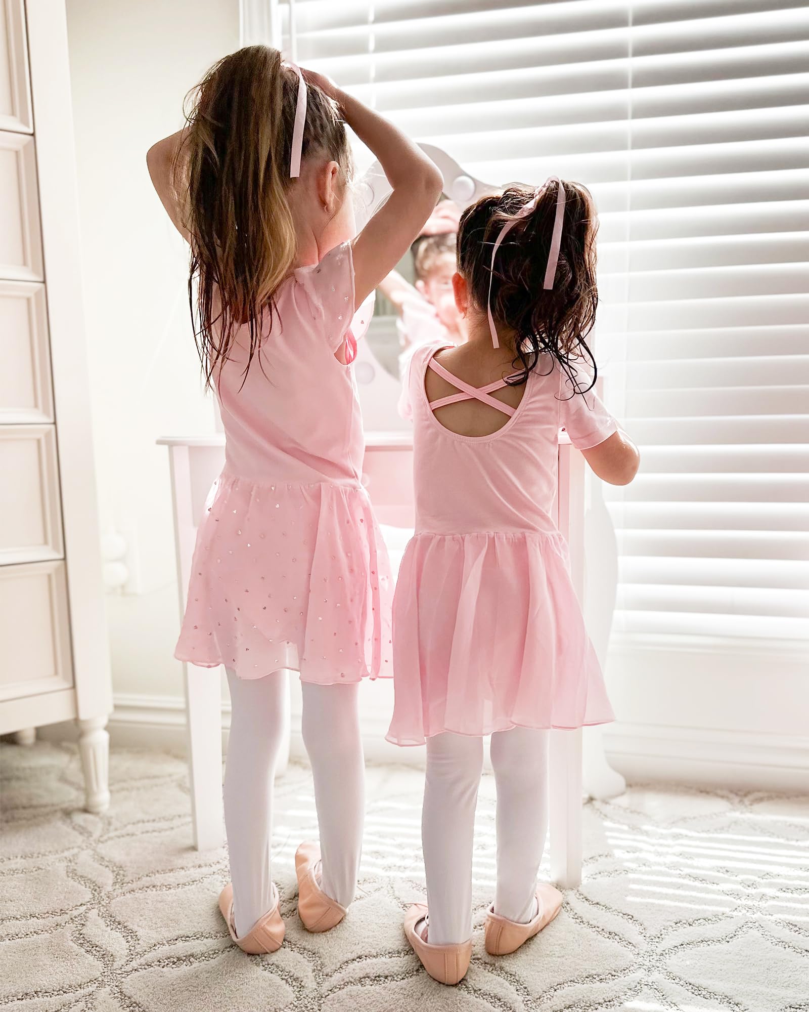 Stelle Girls Ballet Dance Students School Footed Tight (Toddler/Little Kid/Big Kid)(BP+WT+BK,6-8 Years)