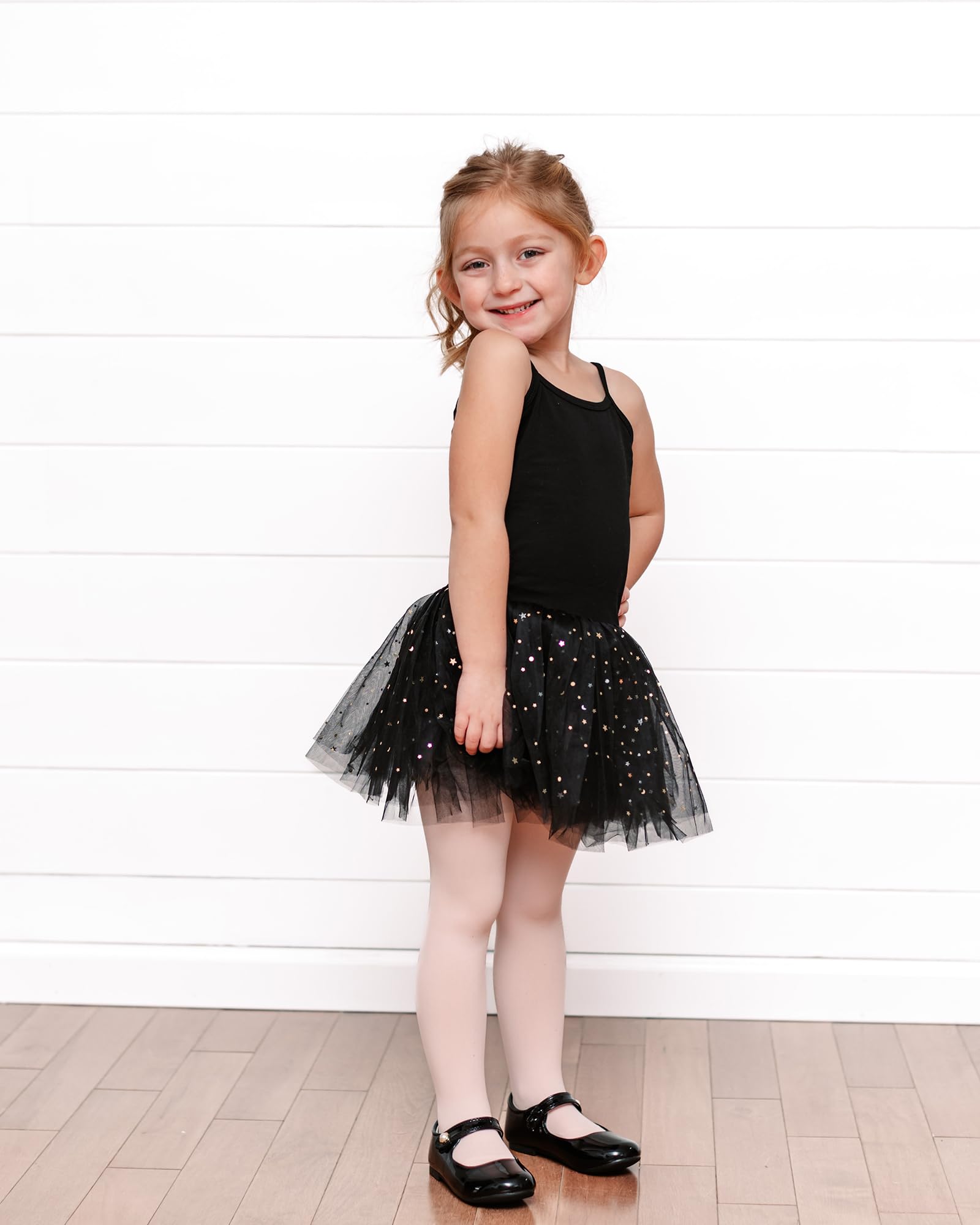 Stelle Girls Ballet Dance Students School Footed Tight (Toddler/Little Kid/Big Kid)(BP+WT+BK,6-8 Years)