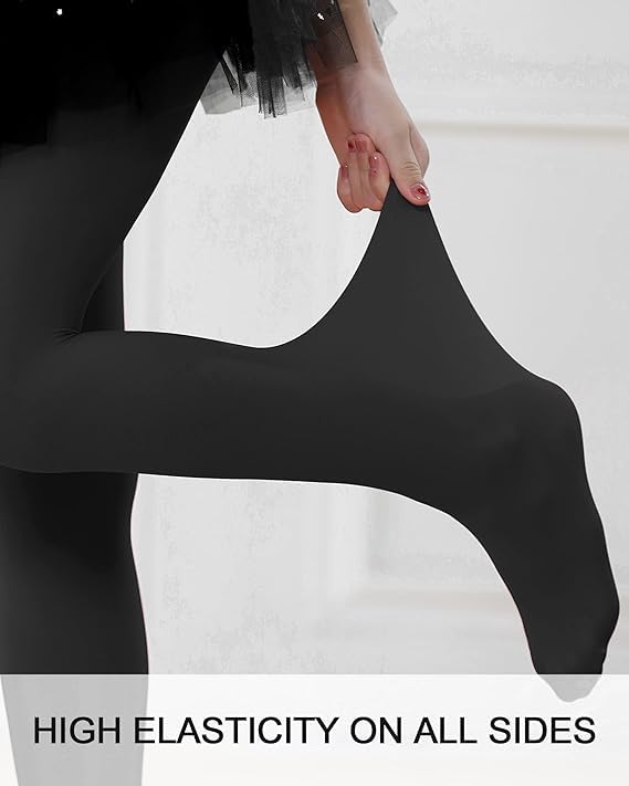 Stelle Girls Ballet Dance Students School Footed Tight (Toddler/Little Kid/Big Kid)(BP+WT+BK,6-8 Years)