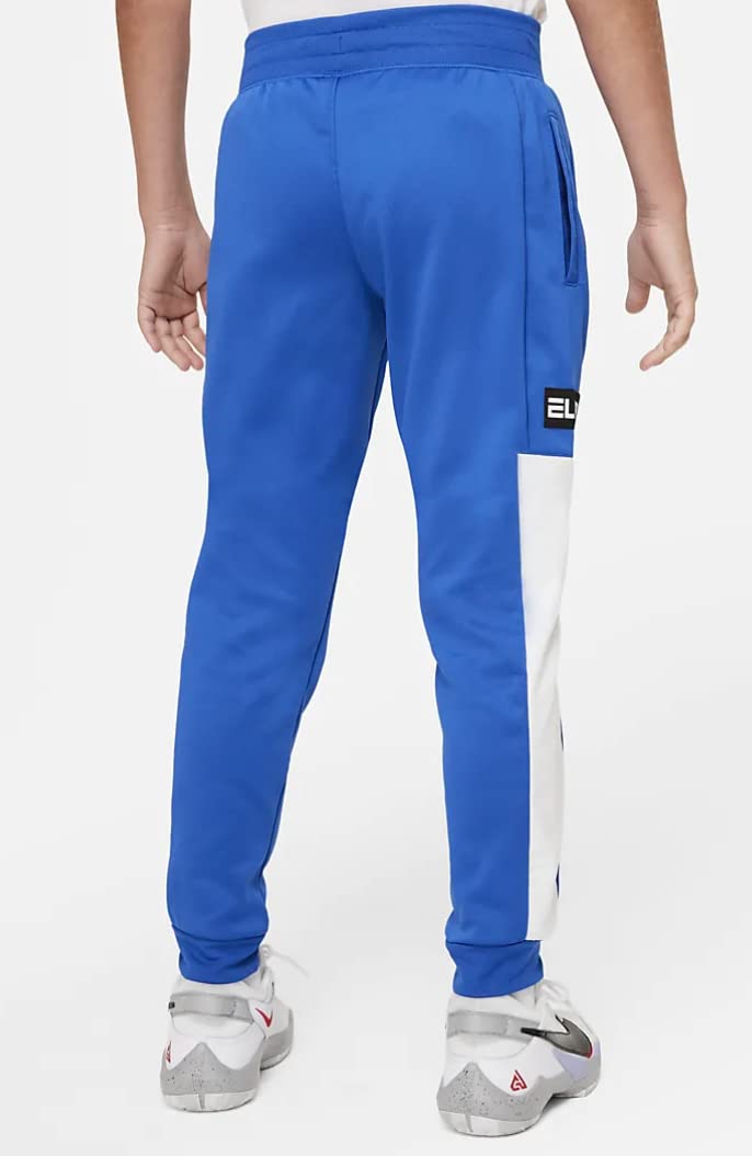 Nike Big Boys Therma-Fit Elite Basketball Pants (Game Royal/White, X-Large)