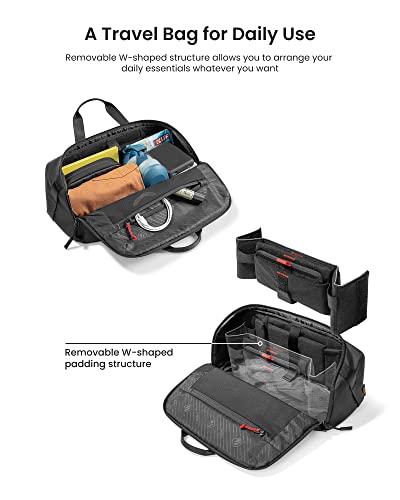 tomtoc Carrying Bag for Nintendo Switch OLED & Nintendo Switch, Protective Large Capacity Travel Storage Pouch for Switch Console, Dock, Pro Controller and More Accessories, Black