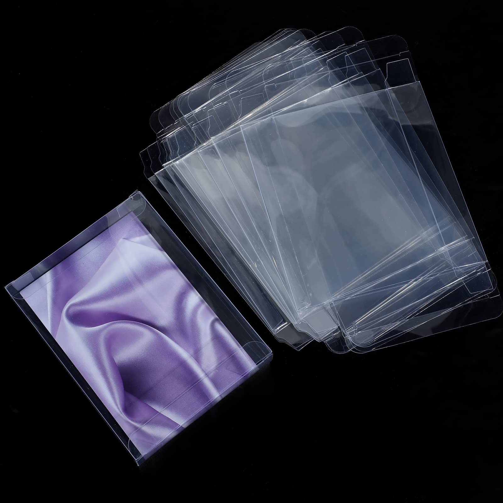 150 Pack Clear Box for Greeting Cards Bulk 4.5 x 1.0 x 5.9 Inch Rectangle Plastic Photo Storage Box Cases Fits A2 Size Cards Envelopes for Stationery Organizer Small Business Supplies Valentines Day