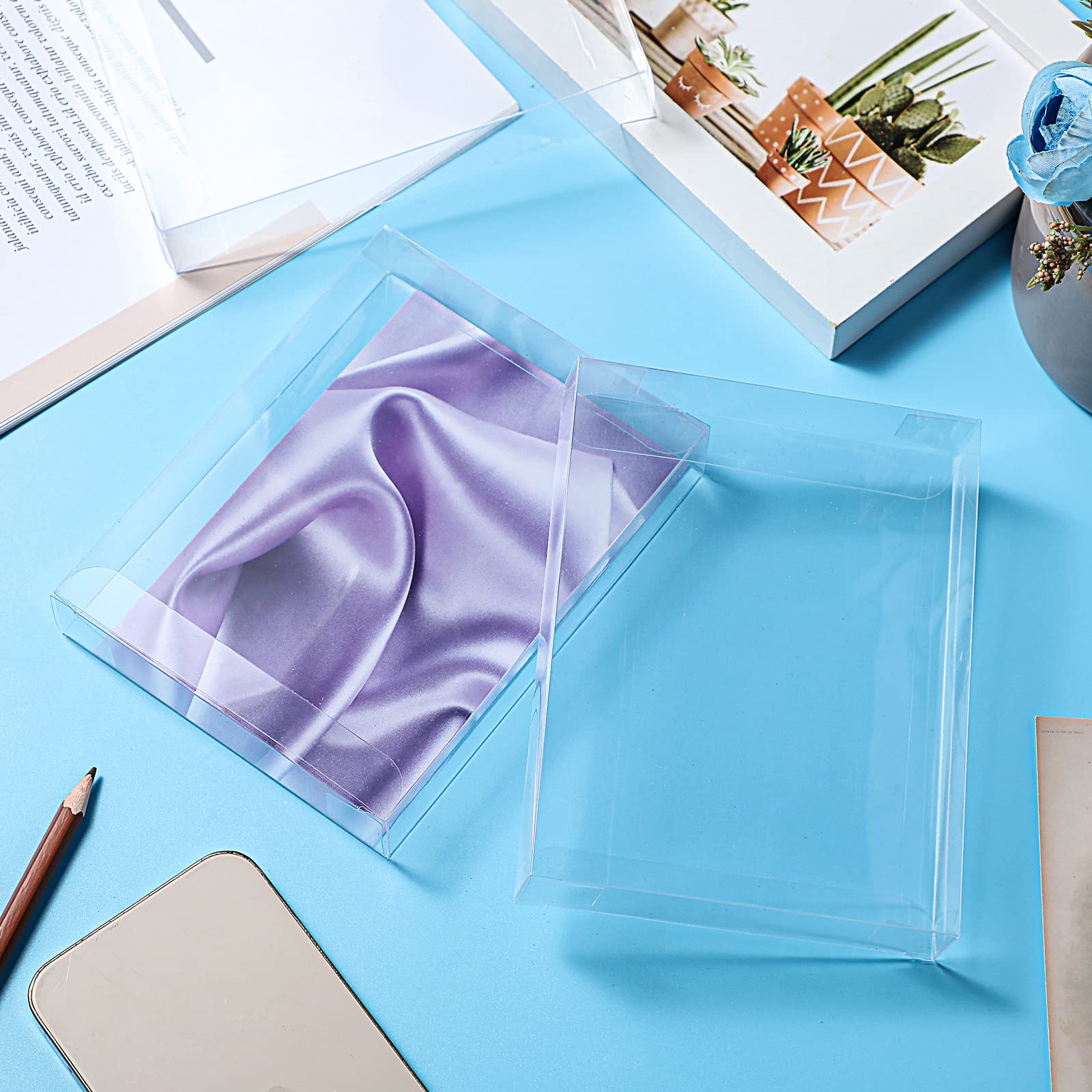 150 Pack Clear Box for Greeting Cards Bulk 4.5 x 1.0 x 5.9 Inch Rectangle Plastic Photo Storage Box Cases Fits A2 Size Cards Envelopes for Stationery Organizer Small Business Supplies Valentines Day