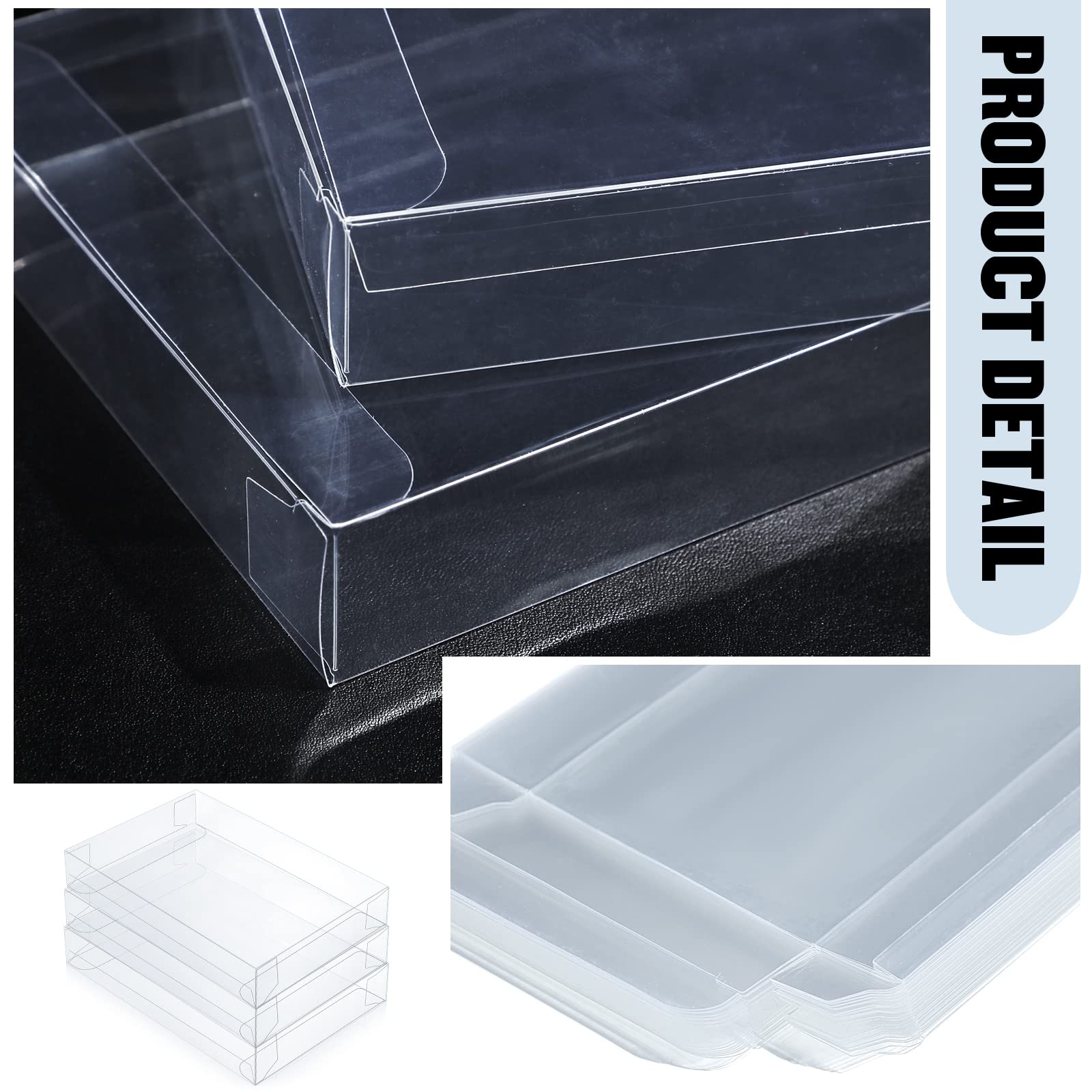 150 Pack Clear Box for Greeting Cards Bulk 4.5 x 1.0 x 5.9 Inch Rectangle Plastic Photo Storage Box Cases Fits A2 Size Cards Envelopes for Stationery Organizer Small Business Supplies Valentines Day