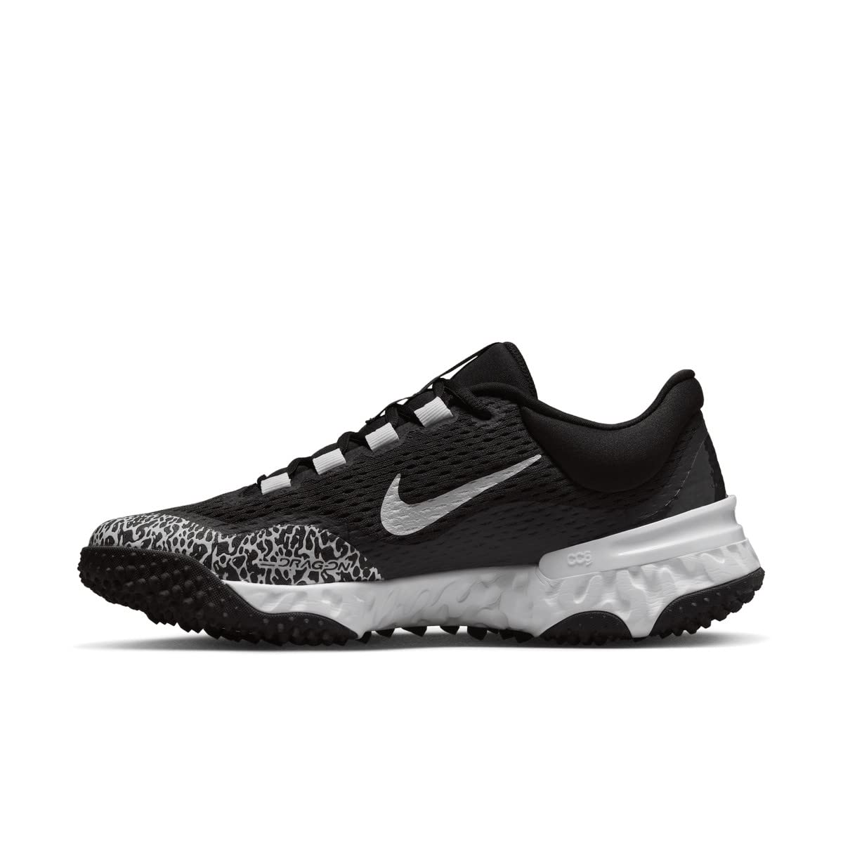 Nike Women's Alpha Huarache Elite 4 Fastpitch Turf Shoes Black | White Size 7 Medium
