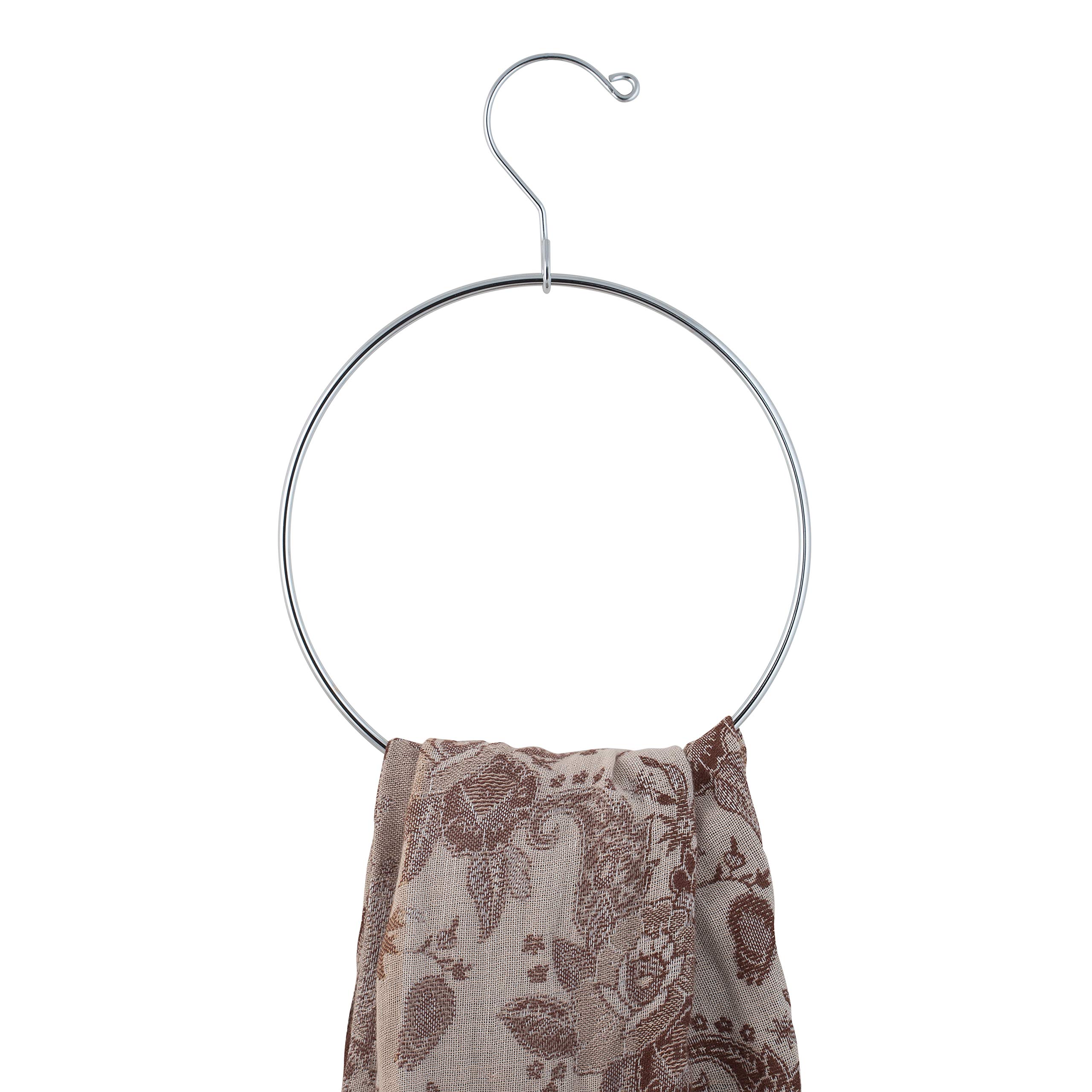 Organize It All Belt/Scarf Ring Hanger, Closet Storage, Rubber Coated Opening, Free Spinning