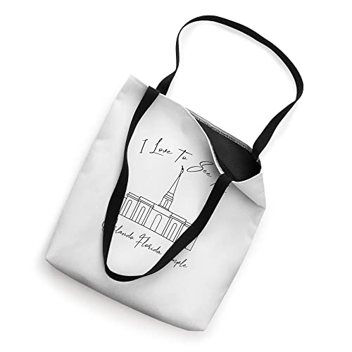 Orlando FL Temple, I love to see my temple, calligraphy Tote Bag