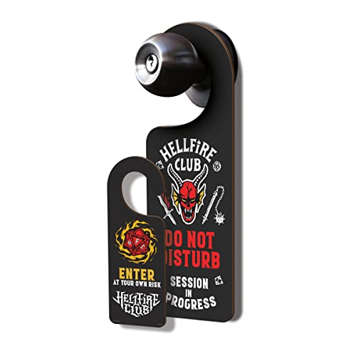 Genuine Fred Stranger Things, Do Not Disturb Sign, Double-sided, Hellfire Club, Multicolor