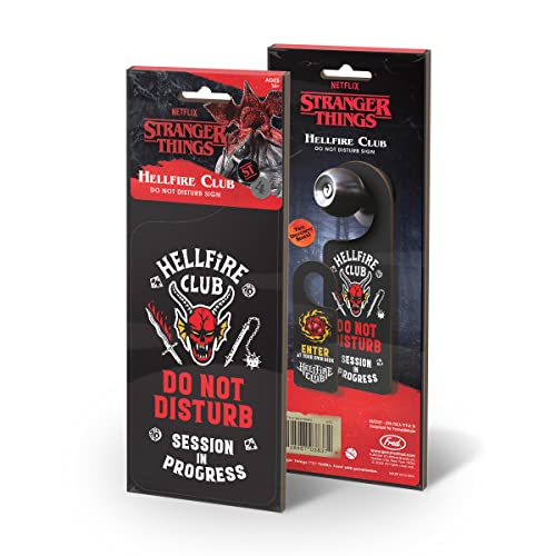 Genuine Fred Stranger Things, Do Not Disturb Sign, Double-sided, Hellfire Club, Multicolor