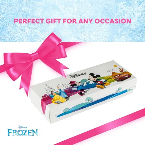 Disney Frozen Analog Watch, Time Teacher for Kids and Toddlers, Pink Bezel & Nylon Strap Watch