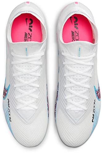 Nike Zoom Superfly 9 Elite FG Mens Football Boots DJ4977 Soccer Cleats (UK 8 US 9 EU 42.5, White Baltic Blue Pink Blast 146)