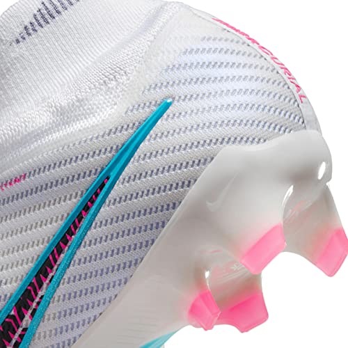 Nike Zoom Superfly 9 Elite FG Mens Football Boots DJ4977 Soccer Cleats (UK 8 US 9 EU 42.5, White Baltic Blue Pink Blast 146)