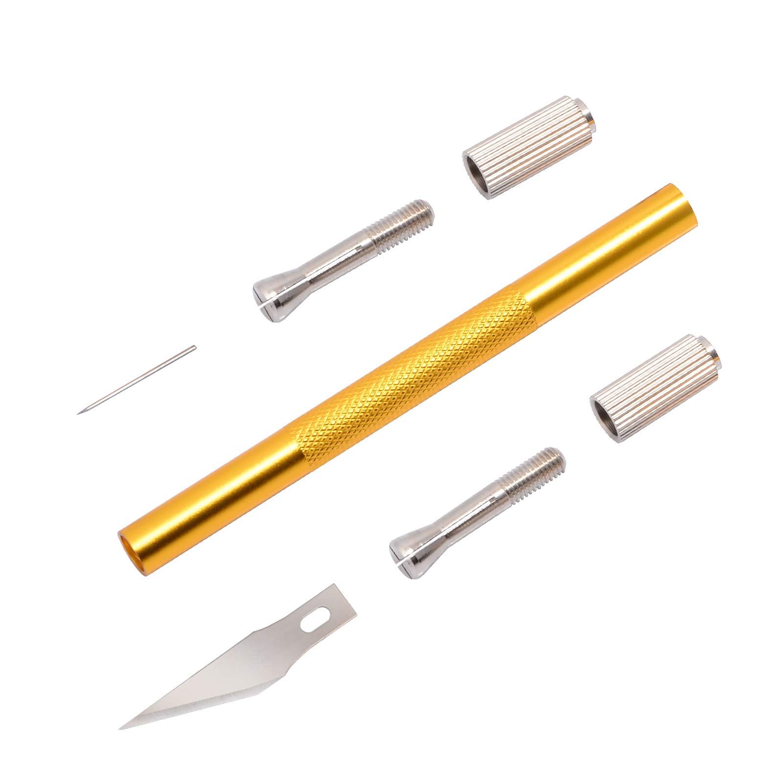 FOSHIO Pin Pen Vinyl Weeding Tool 2 in 1 Art Knife Pen, Sharp Craft Weeding Knife Air Release Pin Pen Cutter for Self Adhesive Vinyl Paper Cutting DIY Handmade Crafting