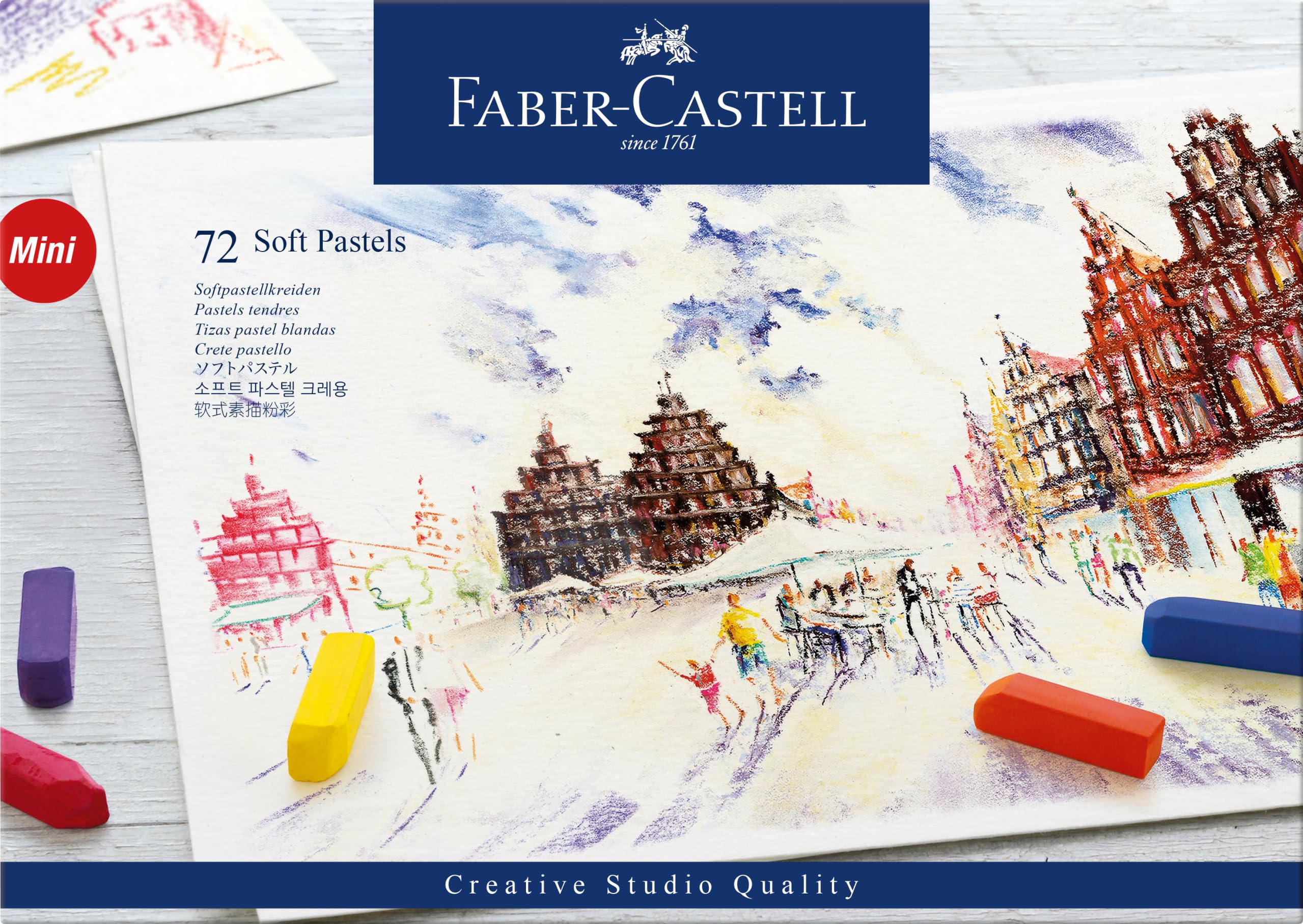 Faber-Castel FC128272 Creative Studio Soft Pastel Crayons (72 Pack), Assorted