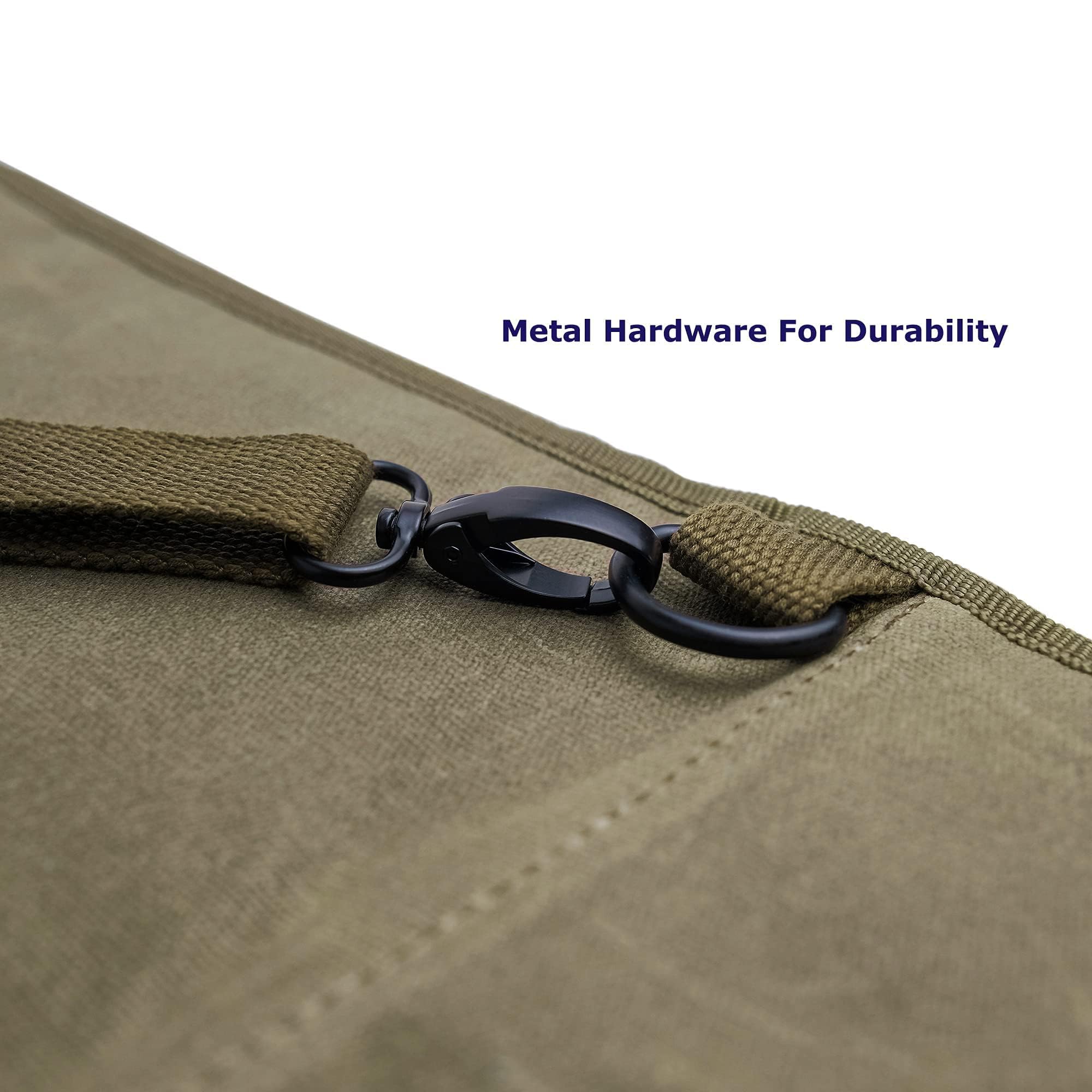 Baobab County Chef Knife Roll Bag - Premium 12oz Waxed Canvas Chef Knife Case, 11 Slots - Ideal Chef's Knife Bag for Carving Knives, Cleaver, Chef Tools & Utensils - Army Green - Oven Mitts Included