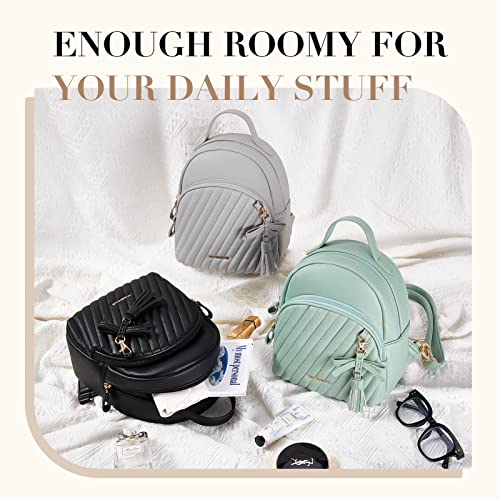 Missnine Mini Backpack for Women Cute Small Backpack Purse Girls PU Leather Tassel Bookbag Designer Satchel Bags
