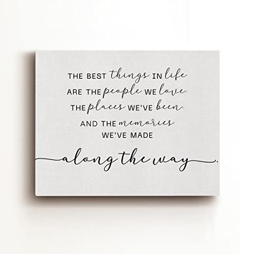 Inspirational Canvas Wall Art the Best Things in Life Canvas Print Framed Motivational Painting Artwork Ready to Hang Home Wall Decor 15x11.5 Inches