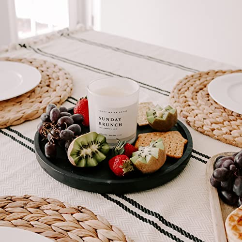 Sweet Water Decor Sunday Brunch Candle | Apple, Bourbon, Vanilla & Maple, Breakfast Scented Soy Wax Candle for Home | 11oz White Jar, 50+ Hour Burn Time, Made in The USA