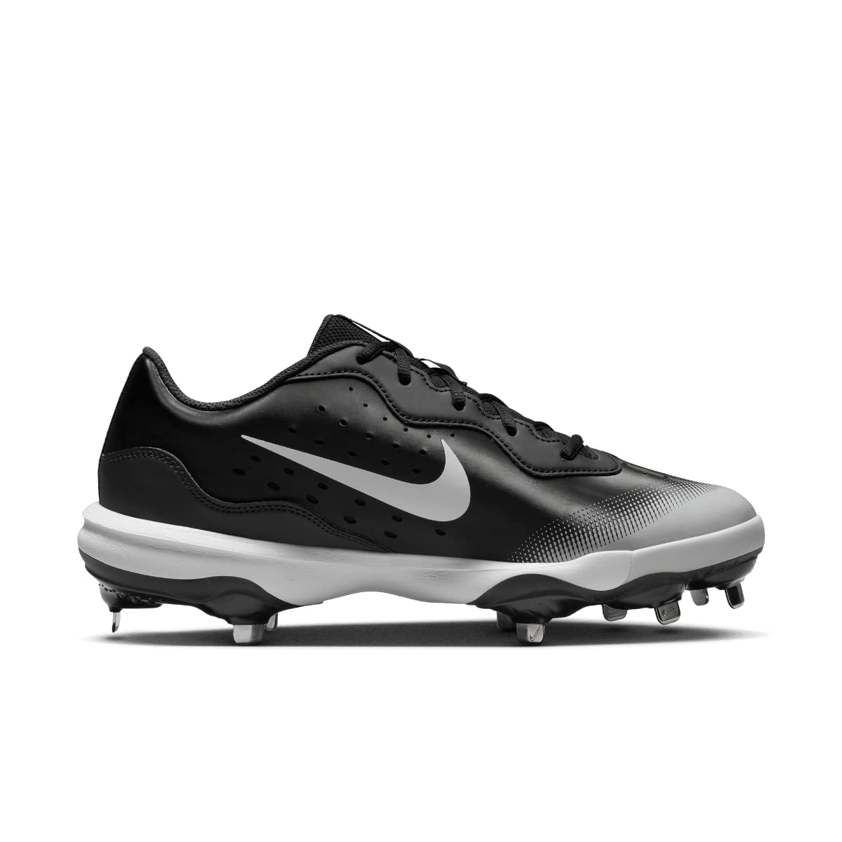 Nike Alpha Huarache Varsity 4 Low Metal Baseball Cleats Black | Gray Size 11.5 Medium