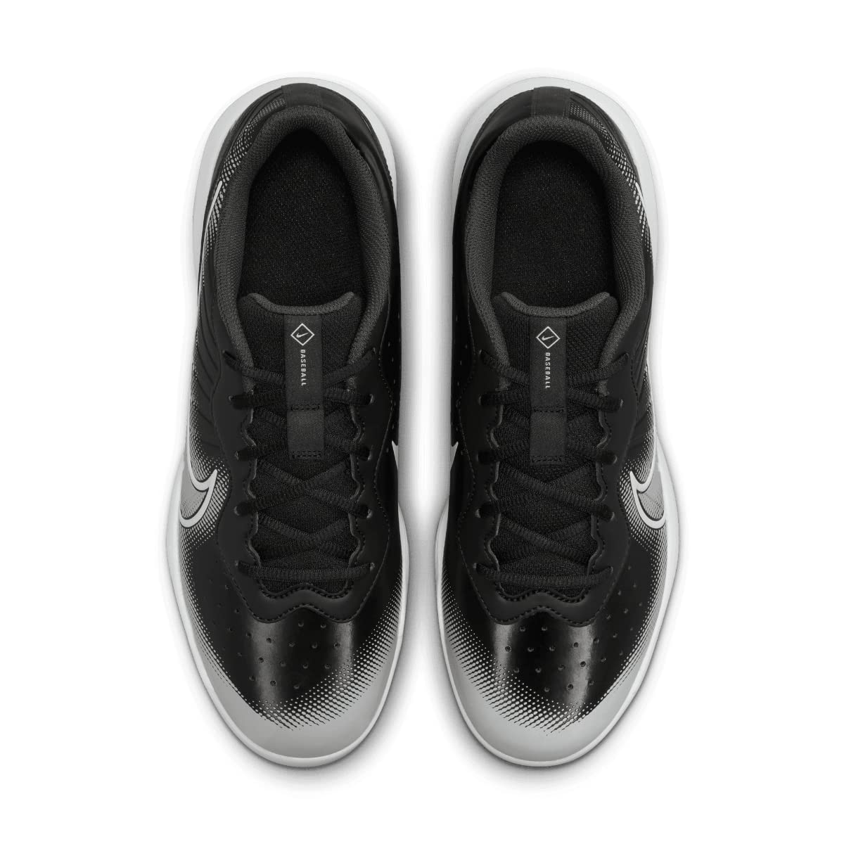 Nike Alpha Huarache Varsity 4 Low Metal Baseball Cleats Black | Gray Size 11.5 Medium