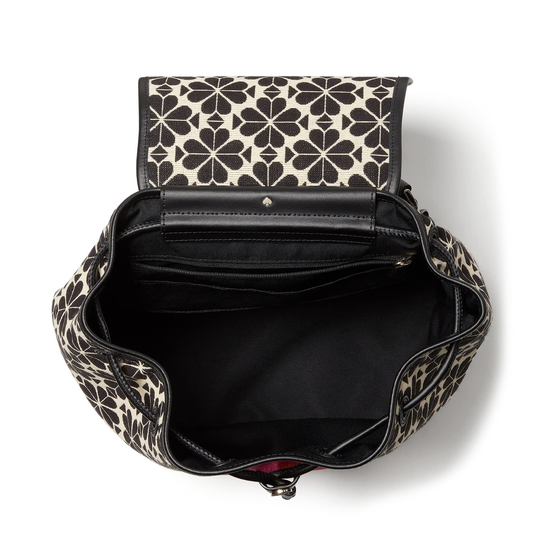 Kate Spade New York Spade Flower Jacquard Stripe Synch Medium Flap Backpack Cream Multi One Size