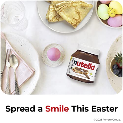 Nutella Hazelnut Spread with Cocoa for Breakfast, Great for Easter Baking, 35.3 oz Jar
