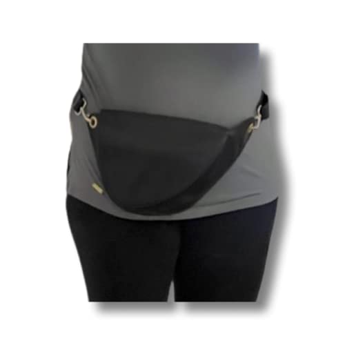Crossbody Genuine Italian Leather Bag Shoulder Purse Italy Barucheni (Black)