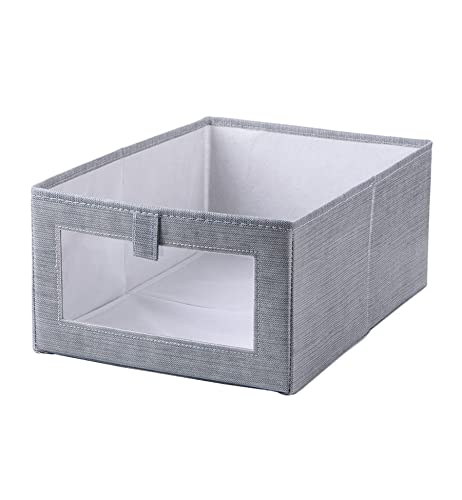 Rectangular Clothing Storage Bins, Canvas Storage Bins,home decor,Cloth Bins for Closet Organization, Storage Bins,Storage Baskets for Shelves,Storage basket，Bedroom storage（Grey）